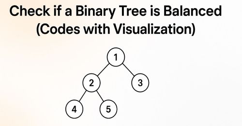 Check if a Binary Tree is Balanced (Codes with Visualization)